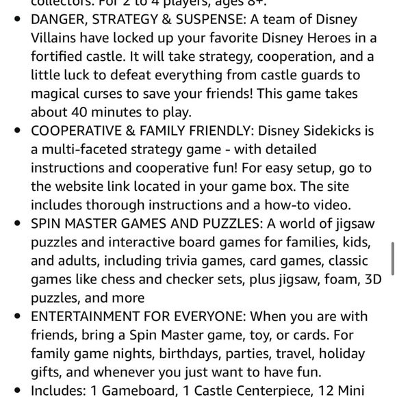 Disney | Toys | Disney Sidekicks Cooperative Strategy Board Game With ...